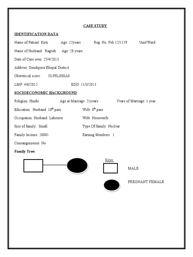 Case Study On ANC WITH Severe Anemia FINAL | PDF | Anemia | Pregnancy