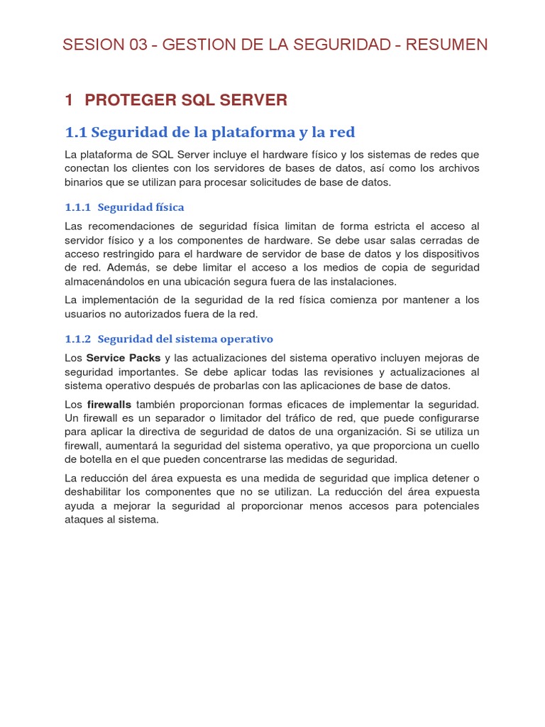 Protegiendo SQL Server: Resumen de las recomendaciones de seguridad ...