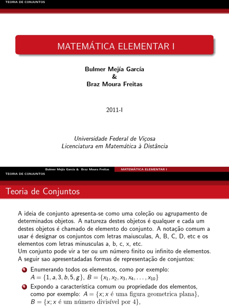CONJUNTOS | PDF | Conjunto (Matemática) | Conjunto vazio (Matemática)