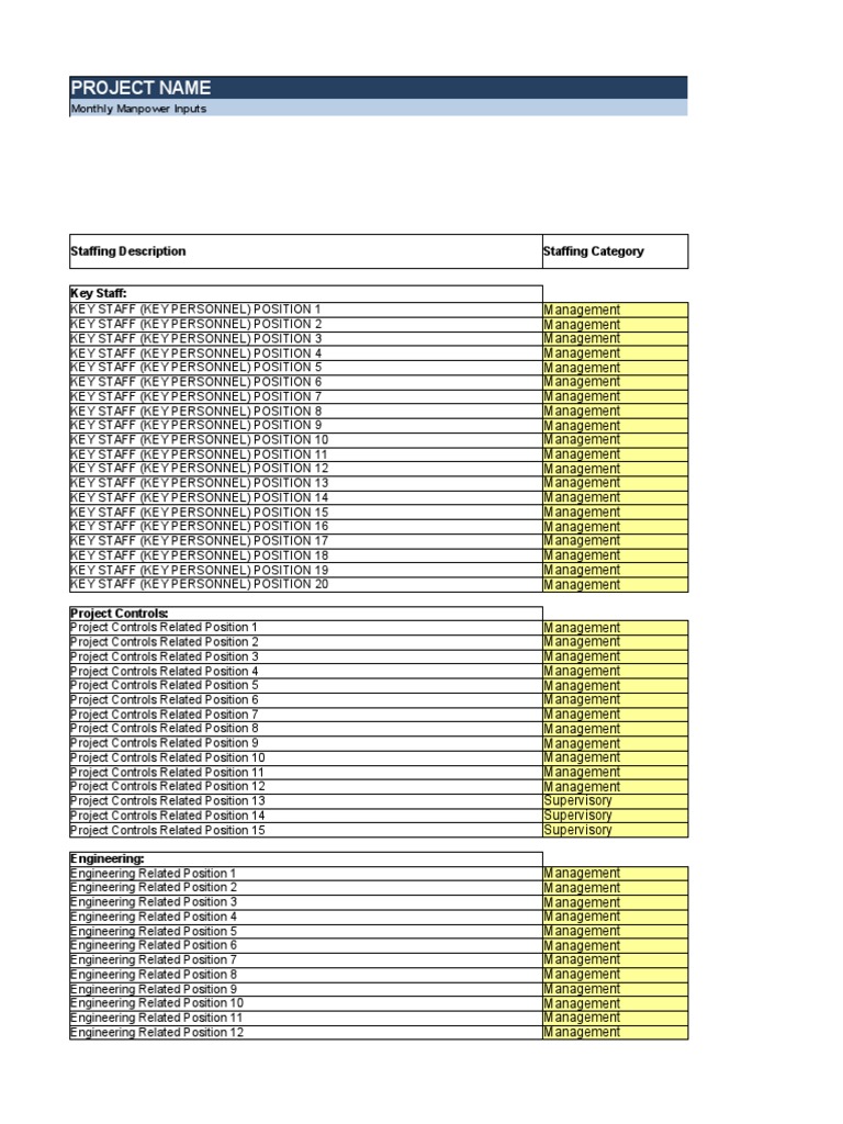 Staffing Plan & HISTOGRAM | PDF | Business Law | Law Of Obligations