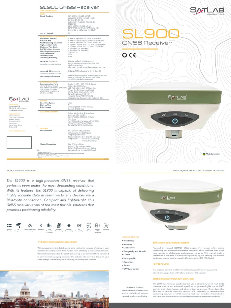 SL900 GNSS Receiver Brochure EN 20210708s 1 | PDF | Surveying | Radio