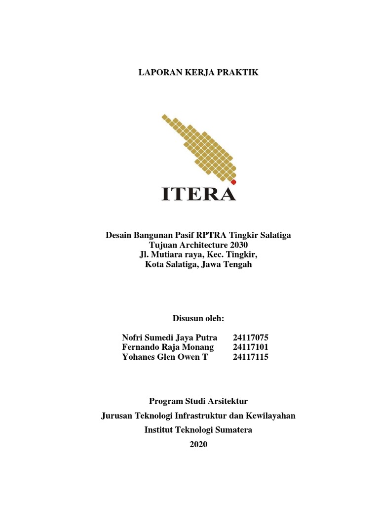 Laporan Akhir Praktik RPTRA Kecamatan Tingkir, Salatiga, Jawa Tengah | PDF