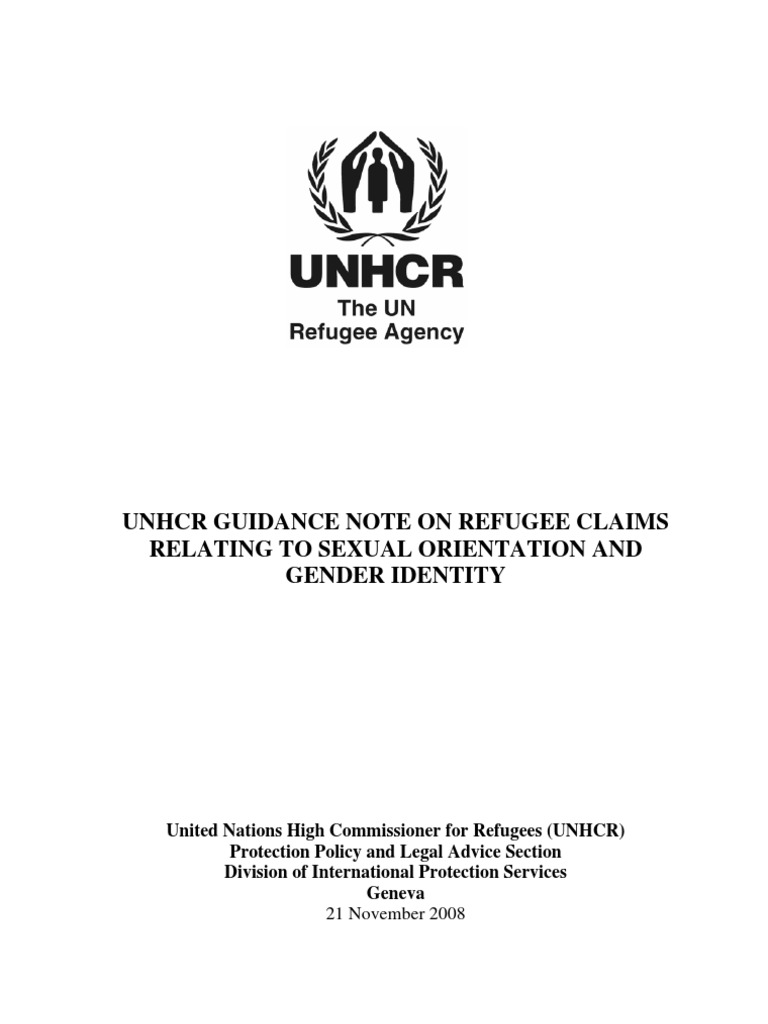 UNHCR Guidance Note On Claims For Refugee Status Under The 1951 ...