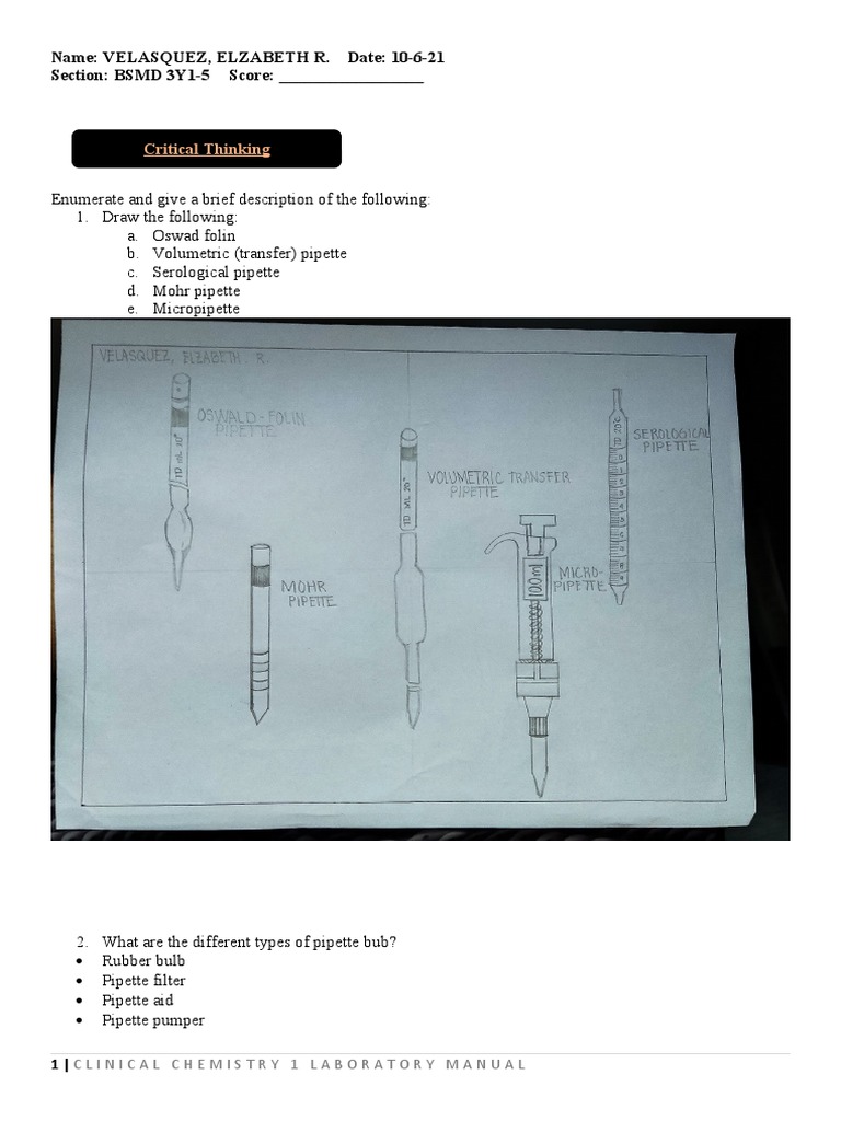 Pipette Types & Uses Guide | PDF | Volume | Laboratories