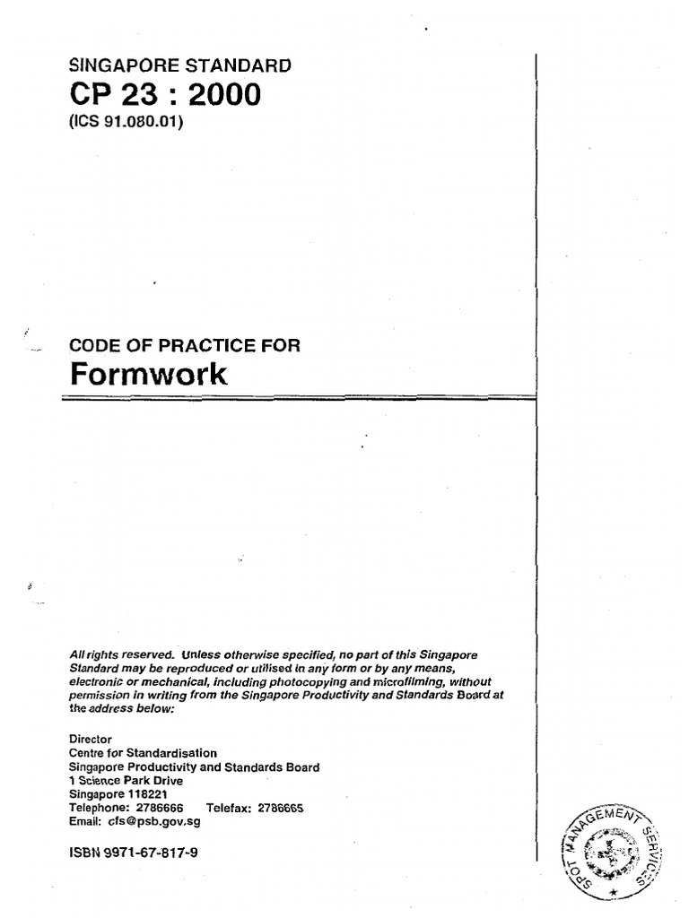 CP 23 - 2000 Formwork III | PDF