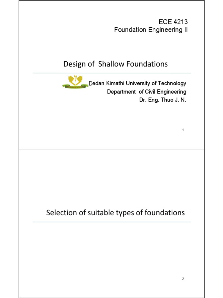 Design of Shallow Foundations | PDF | Geotechnical Engineering | Civil ...