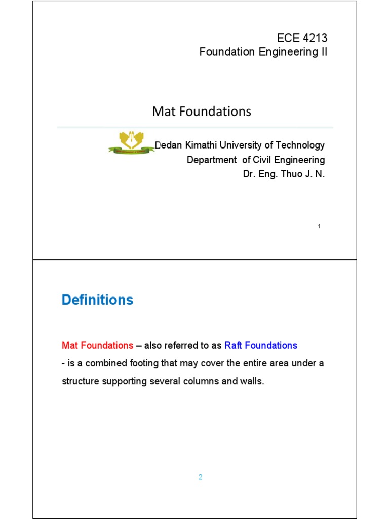 Design of Mat Foundation | PDF | Building Technology | Structural ...