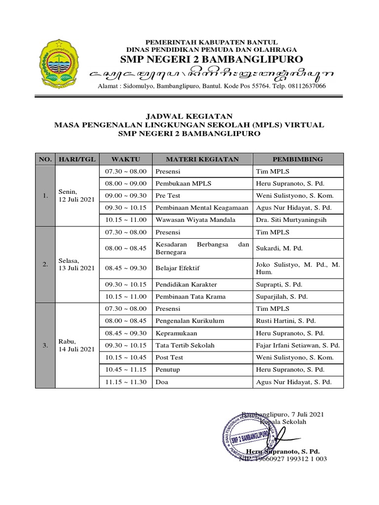 Jadwal MPLS | PDF
