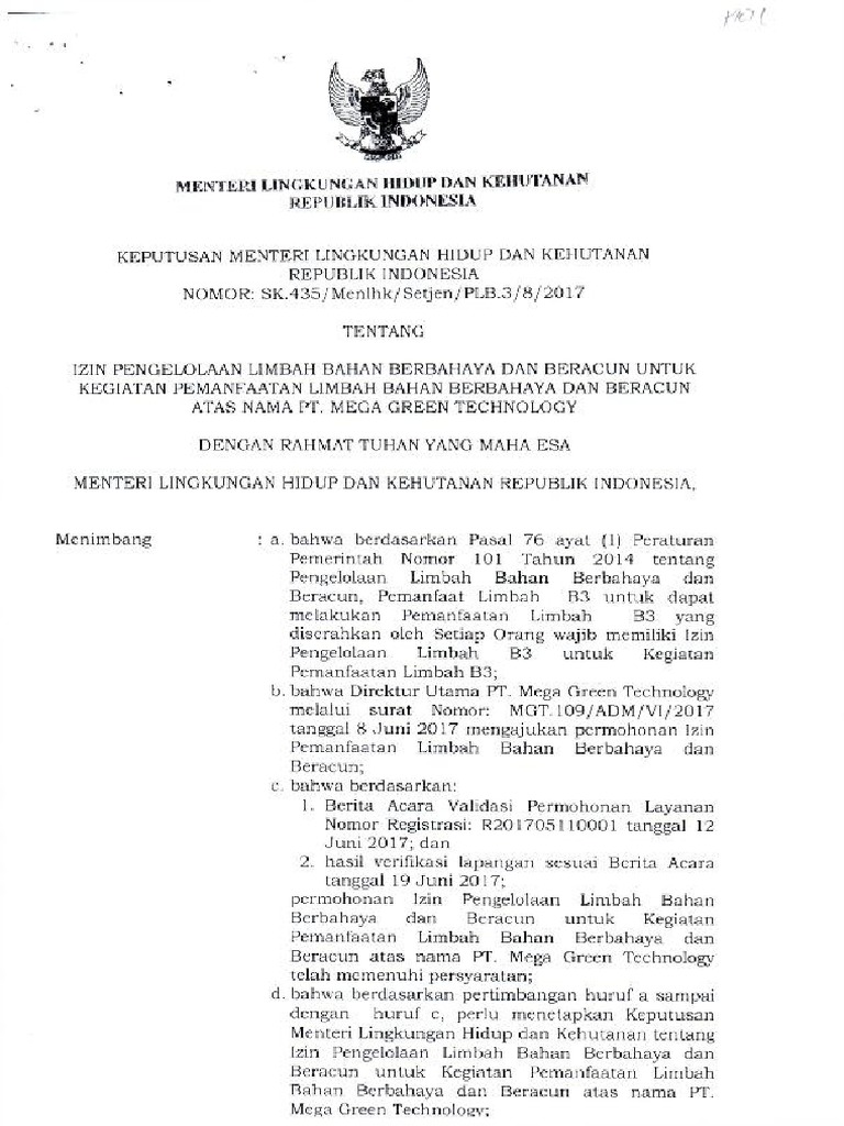 PT. MEGA GREEN TECHNOLOGY - PT Mega Green Tech - Opt | PDF