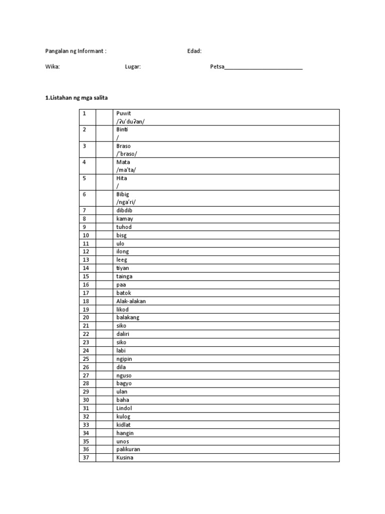 Pangalan NG Informant | PDF
