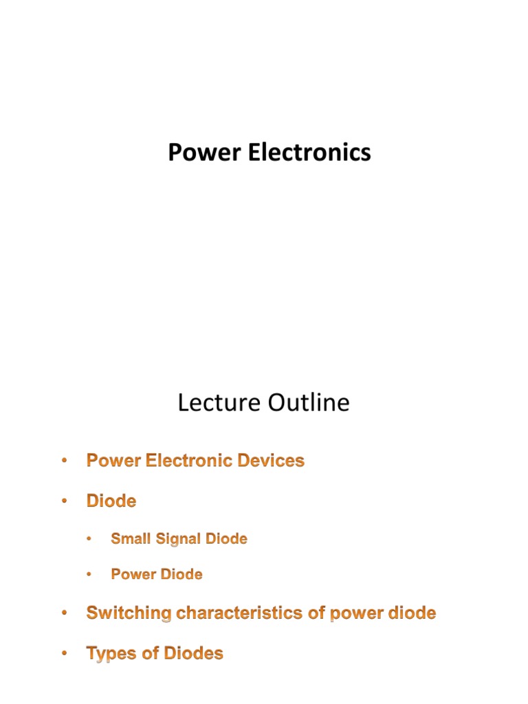 Power Electronics Lecture on Power Diode Characteristics and Circuits ...