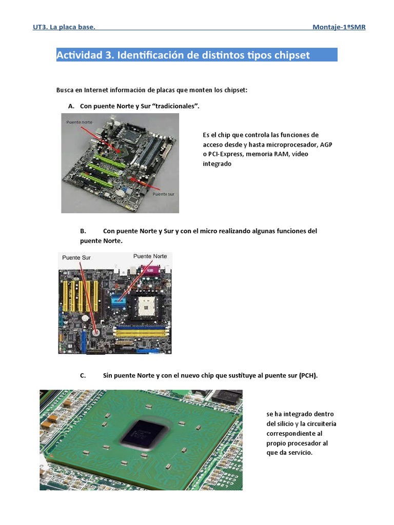 Actividad 3. Identificación de Distintos Tipos Chipset | PDF ...