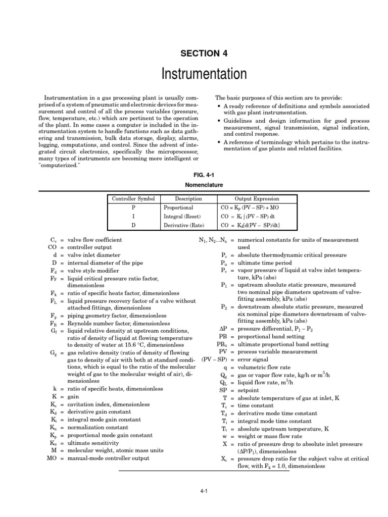 Gas Plant Instrumentation Guide | PDF | Pressure Measurement | Control ...