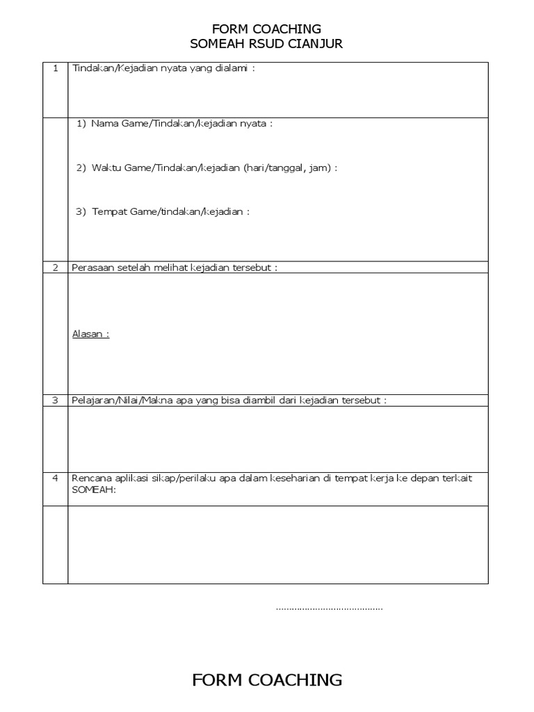 Form Coaching SE | PDF