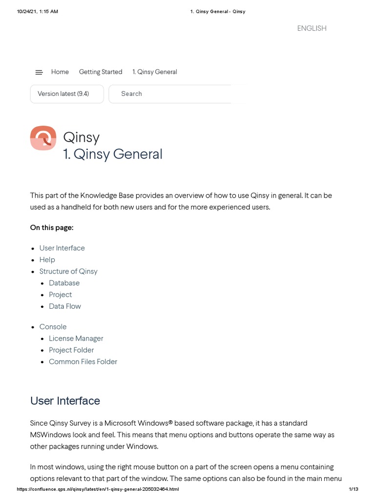 Qinsy General - Qinsy | PDF | Window (Computing) | Command Line Interface