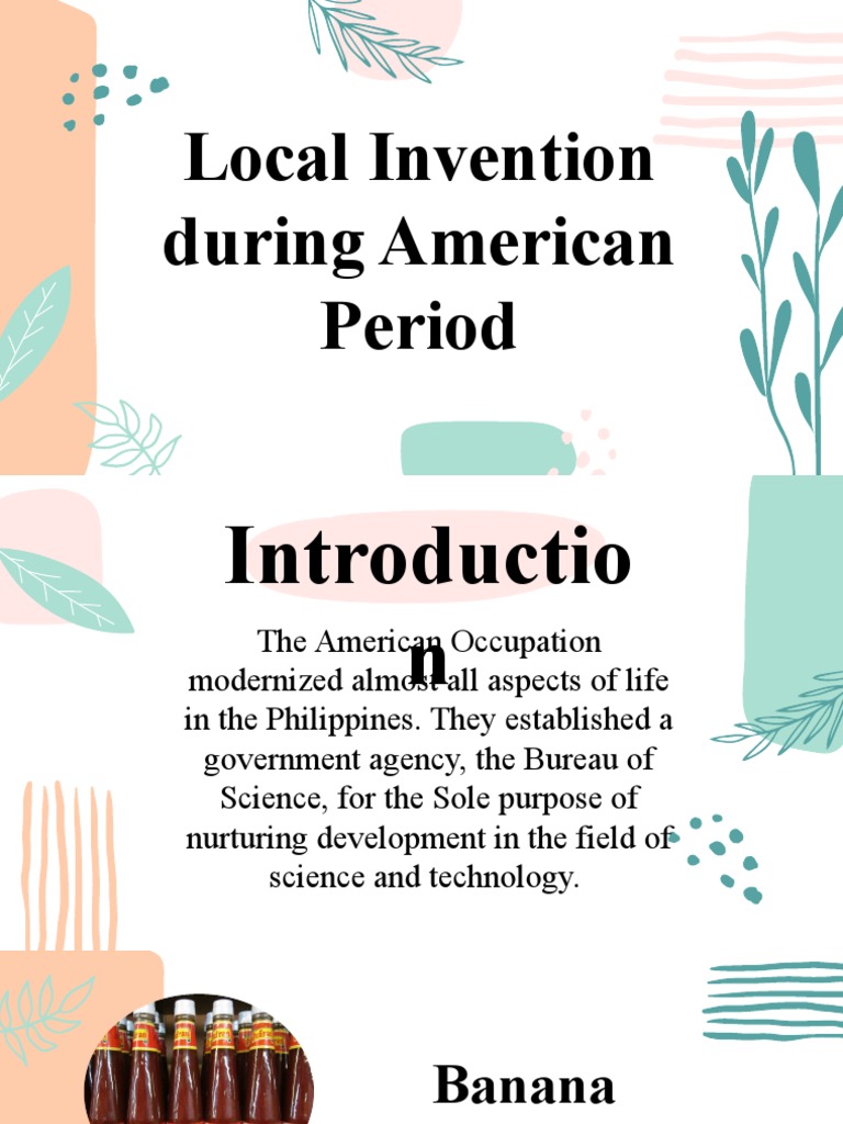 Local Invention During American Period | PDF | Philippines