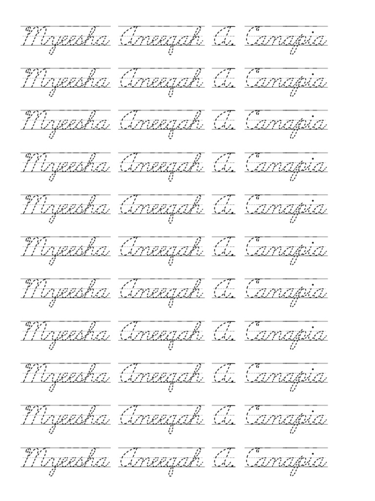 Cursive Writing BAtch 3 | PDF | Art