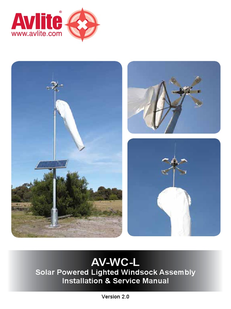 Av-Wc-L: Solar Powered Lighted Windsock Assembly Installation & Service ...
