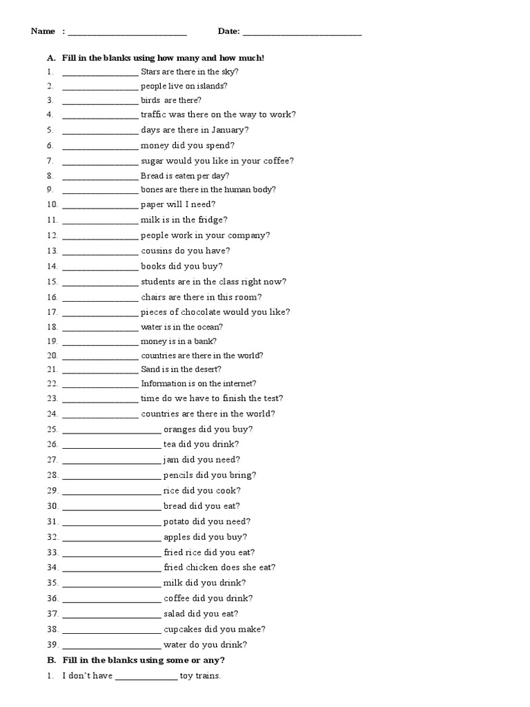 GRADE 4 How Many How Much | PDF | Food And Drink | Food And Drink ...