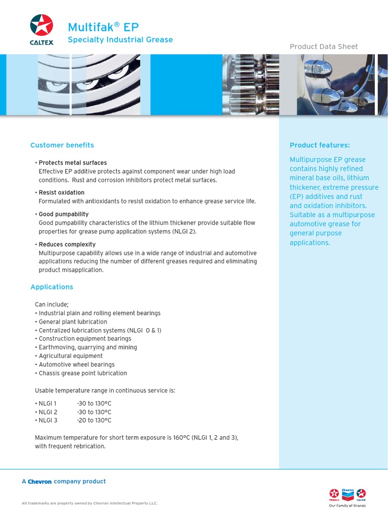 Multifak EP: Specialty Industrial Grease | PDF | Chemistry | Materials
