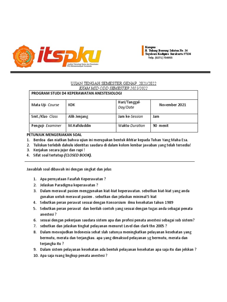 UTS KDK LIAN DERISA-dikonversi | PDF