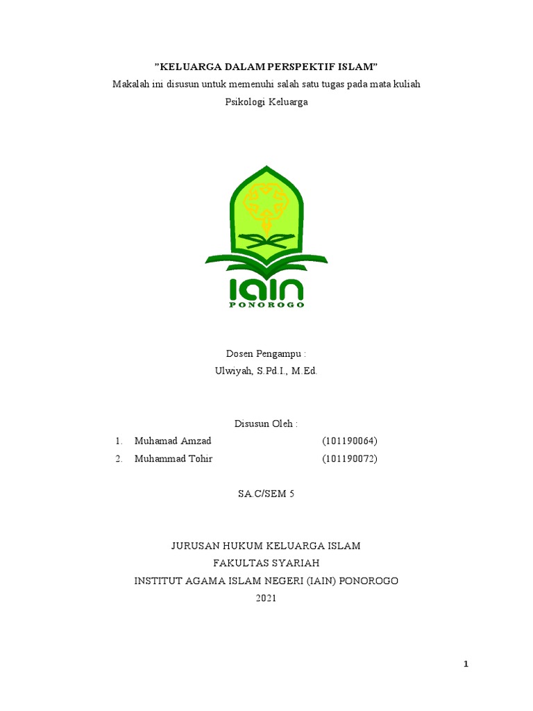 Kel 2 Psikologi Keluarga | PDF