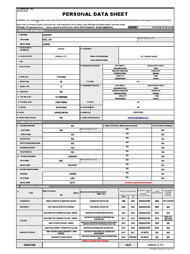 PDS Final - Sept | PDF | College | Bachelor's Degree