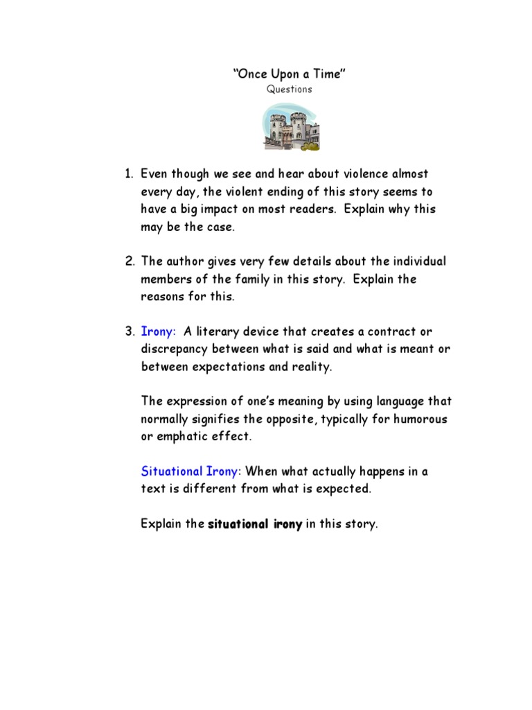 Once Upon A Time Questions | PDF