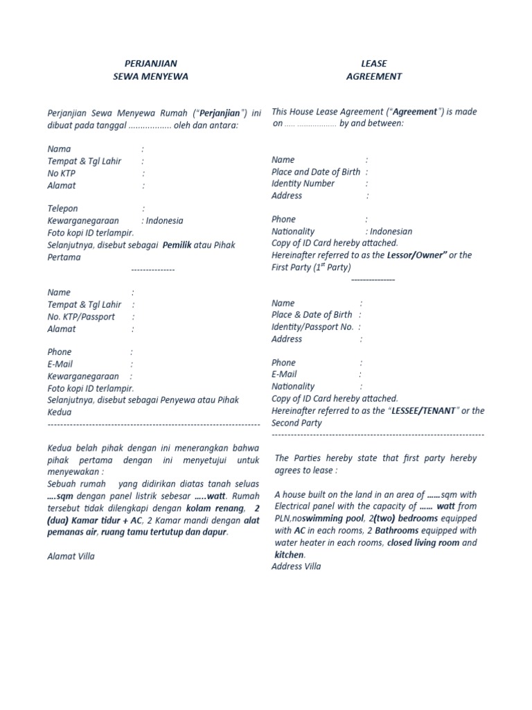House Agreement Sample-2 | PDF