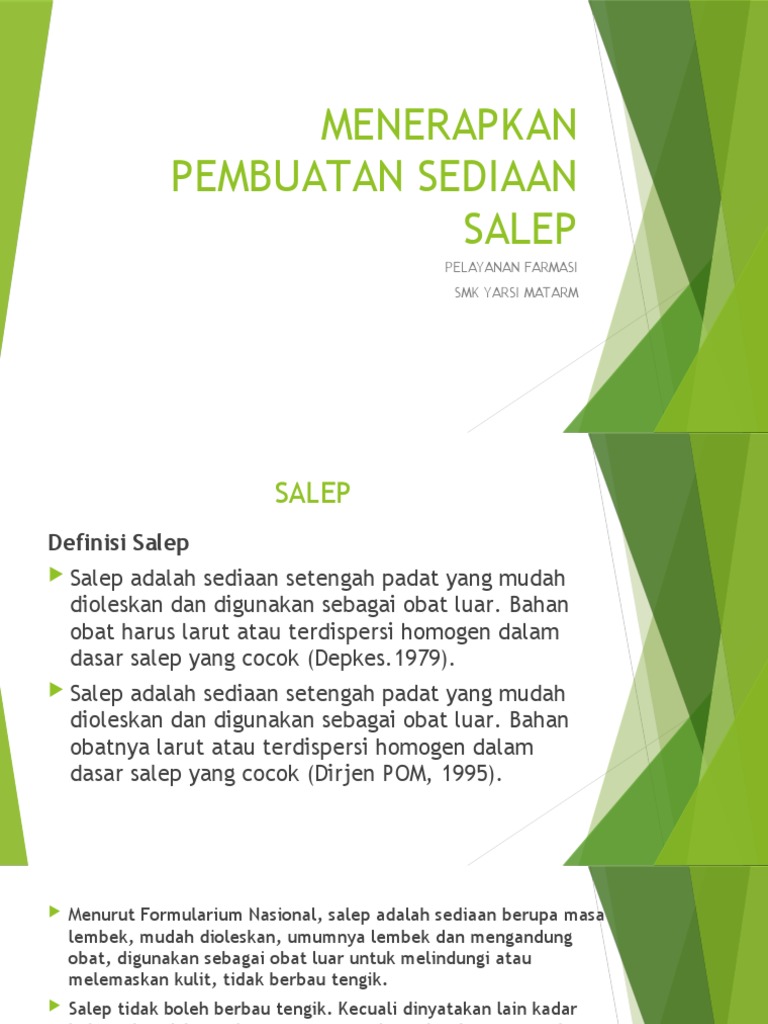 Menerapkan Pembuatan Sediaan Salep | PDF