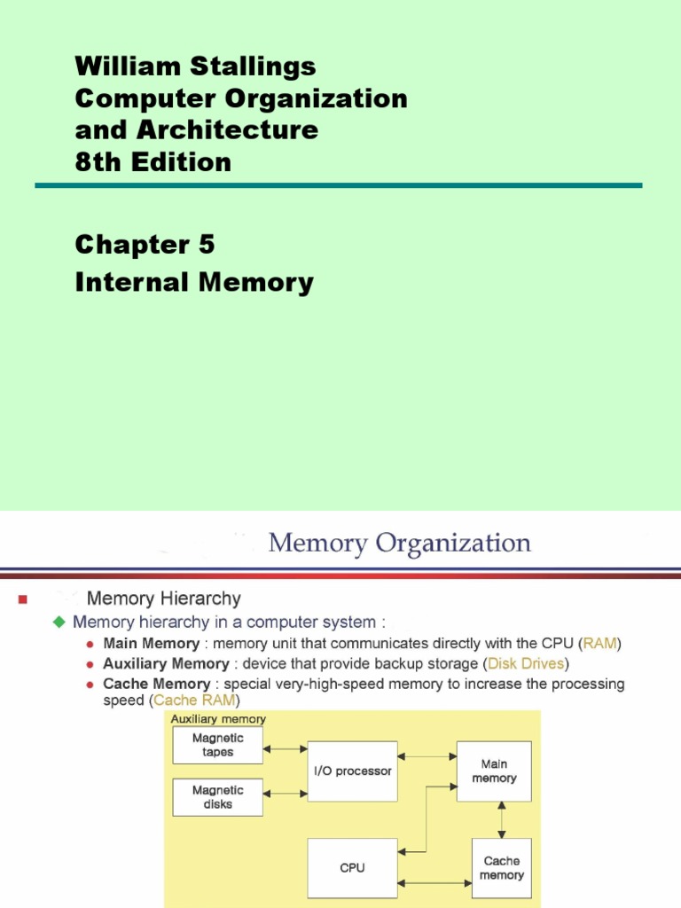 4 - Internal Memory | PDF | Random Access Memory | Read Only Memory