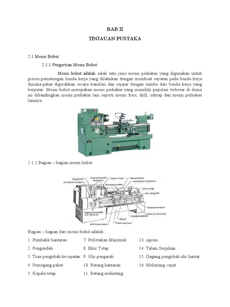 BAB II Laporan PP2 Bubut | PDF