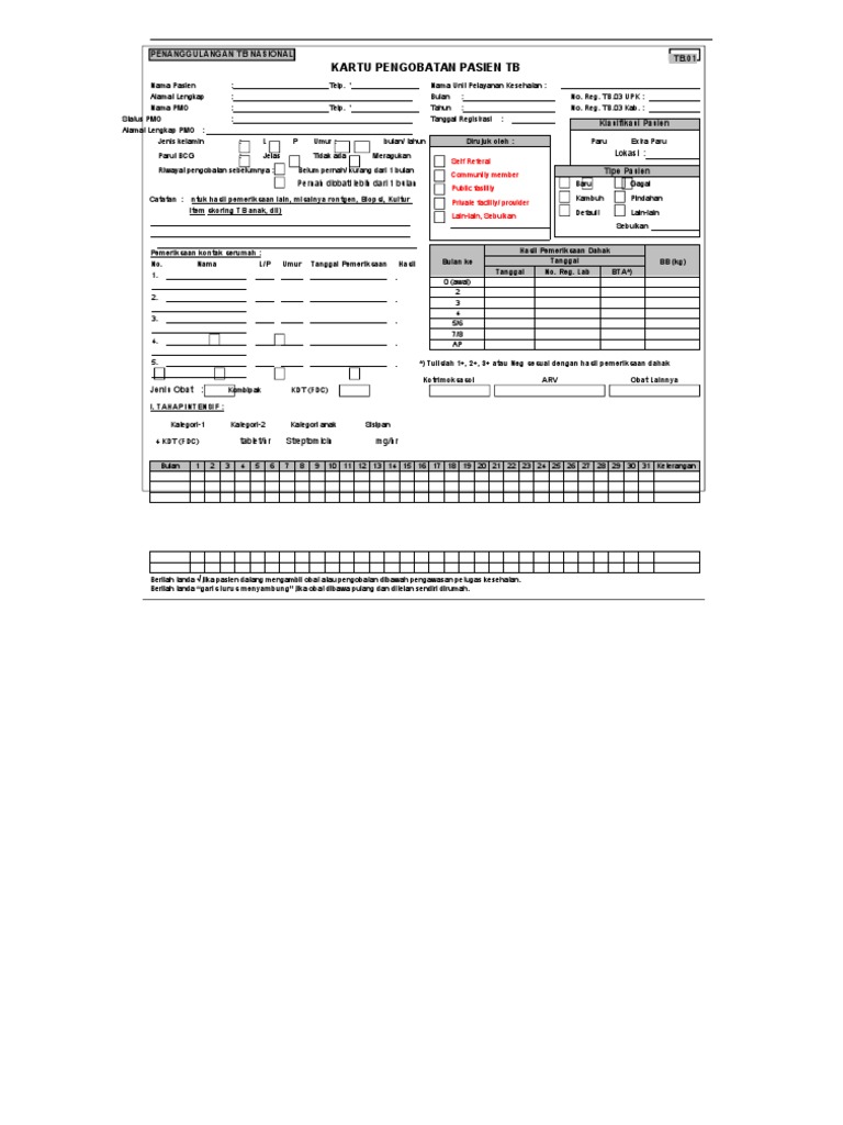 Form TB 01 11 PDF Free | PDF