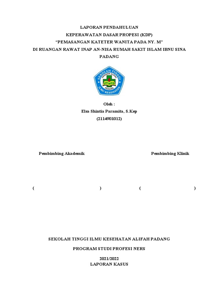 LP Kateter Wanita Elsa Shintia | PDF