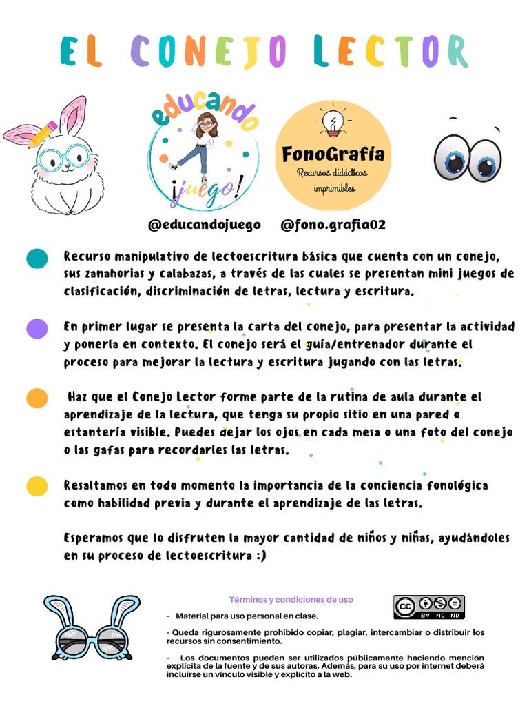 Actividades de Lectura con Conejo Lector | PDF | Cognición