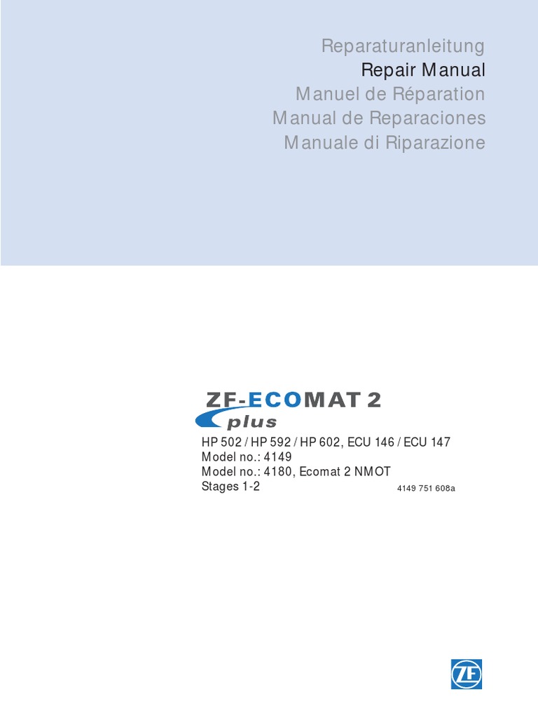 Ecomat 2plus Repair Manual | PDF | Screw | Machines