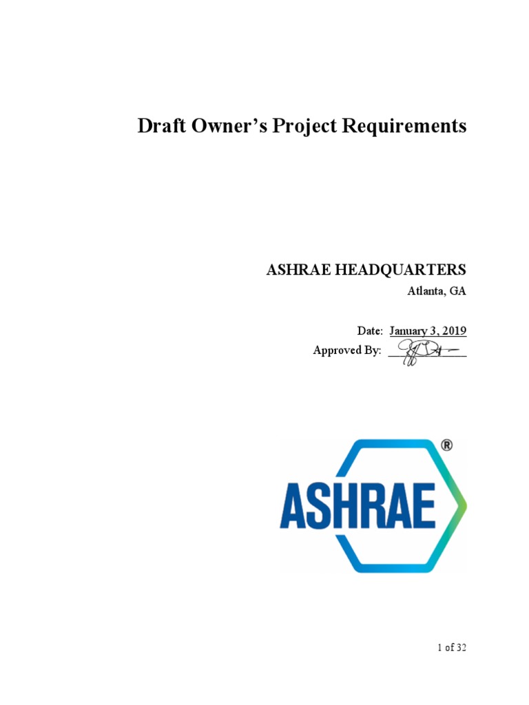 ASHRAE OPR Attachment To Design Services RFP Signed | PDF | Ventilation ...