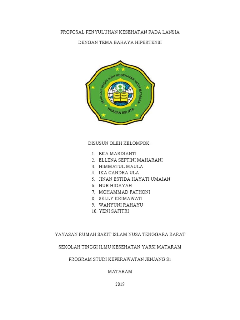 Proposal Promosi Kesehatan Pada Lansia Fixxxxx2222 | PDF
