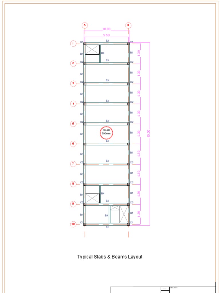Beams and Slabs Layout | PDF