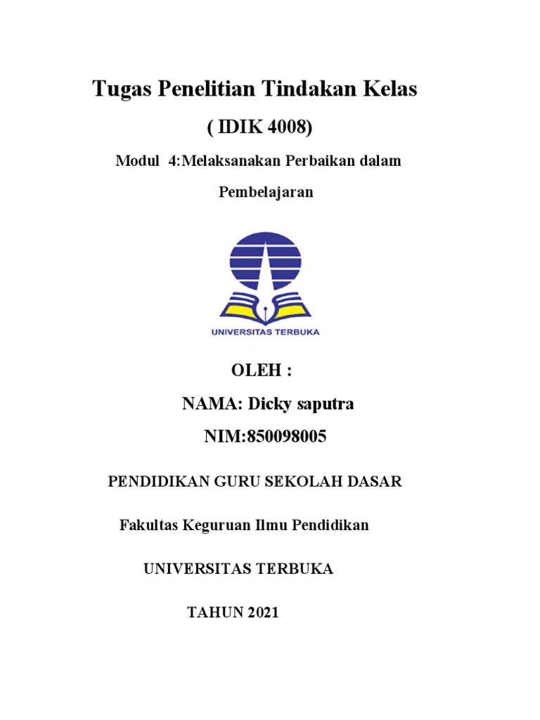 Peta Konsep Modul 4.PTK - Dicky | PDF