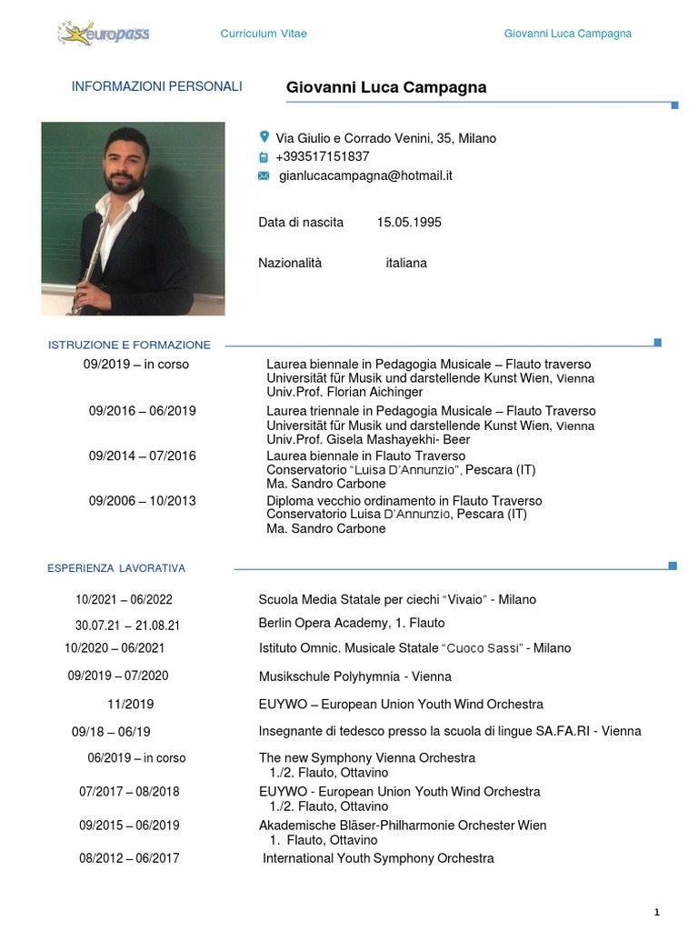 Curriculum Vitae ITALIANO | PDF