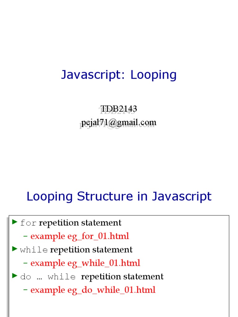 Wad 04 Javascript Loop Array Pdf Array Data Structure Computer Engineering
