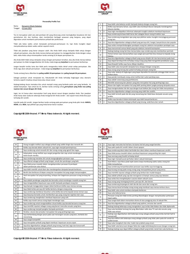 GI - ToOLS (Kertas Bird Test) | PDF