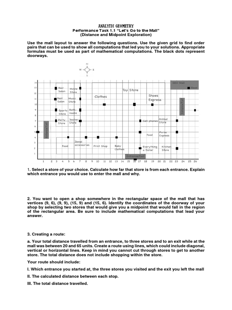 PERF TASK 1.1 Distance and Midpoint Exploration | PDF | Computers