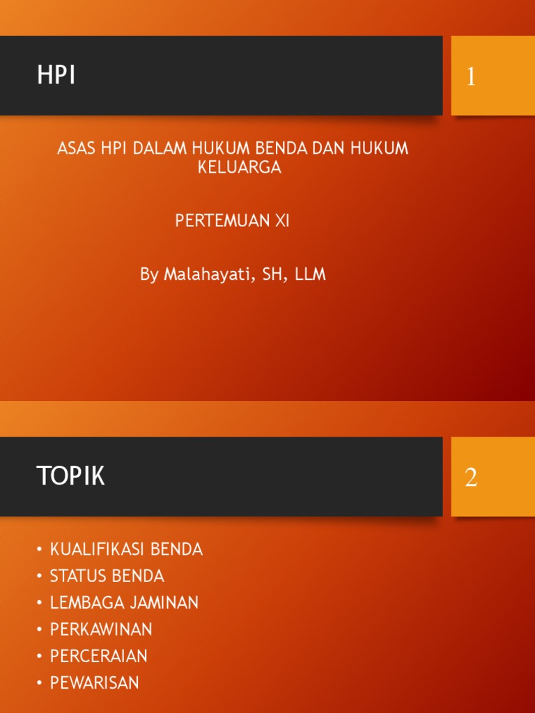 Asas HPi Hukum Benda | PDF