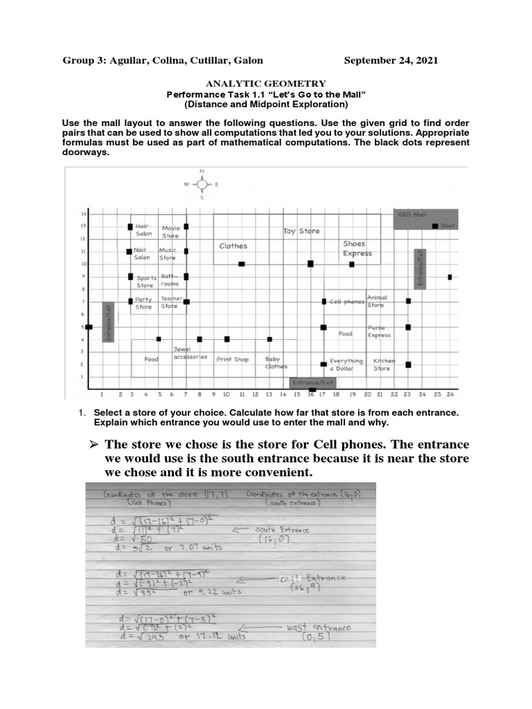 Distance and Midpoint Exploration | PDF
