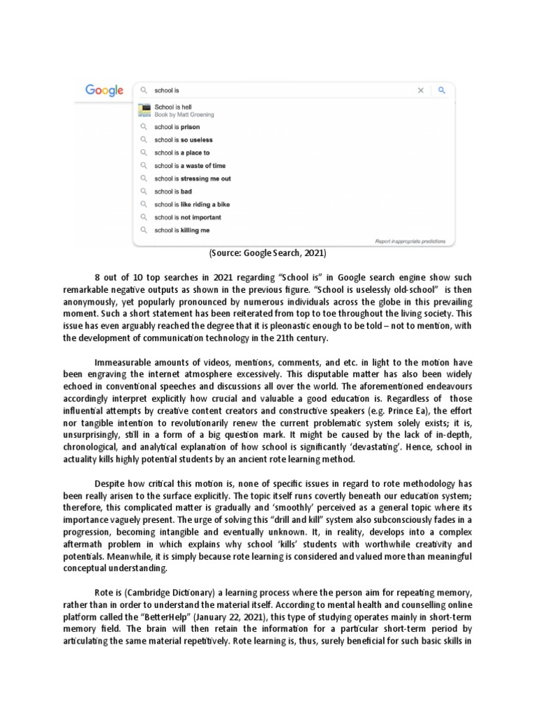 School: Seven Cruel Hours of Our Life | PDF | Learning | Cognitive Science