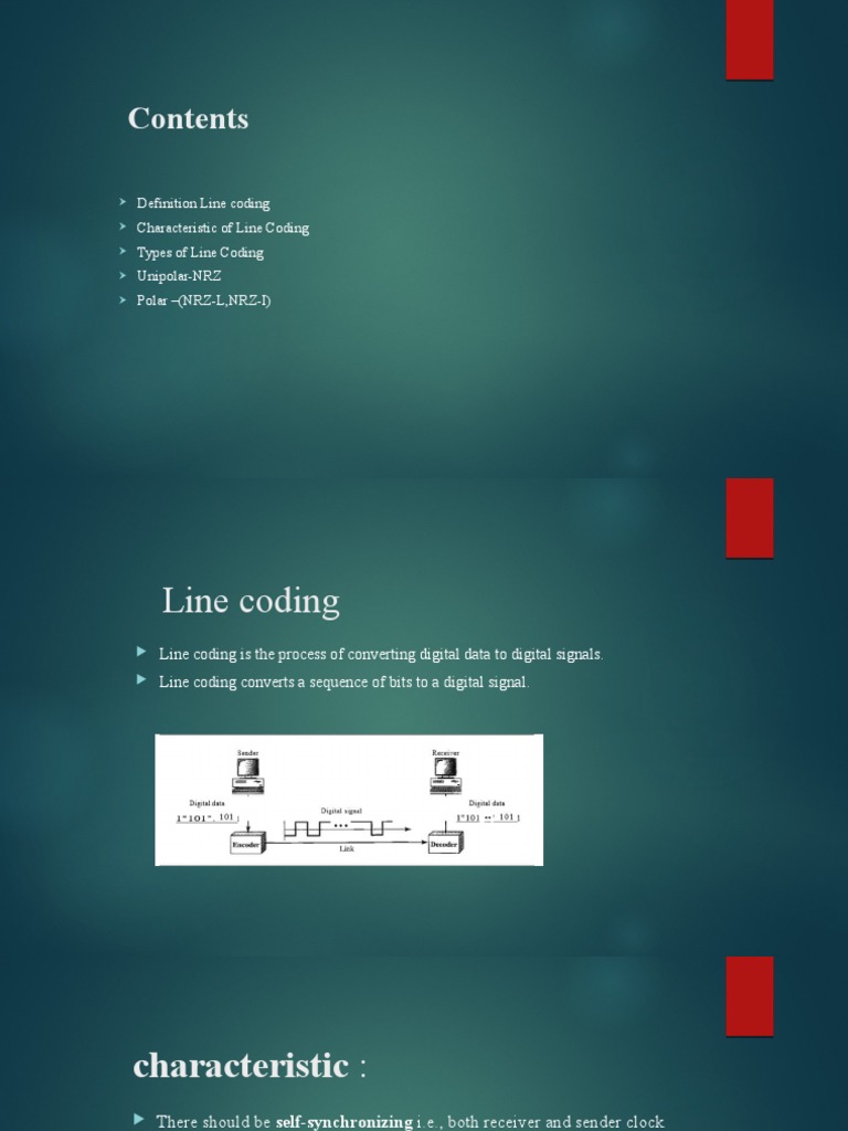 Line Coding | PDF | Telecommunications | Computer Data