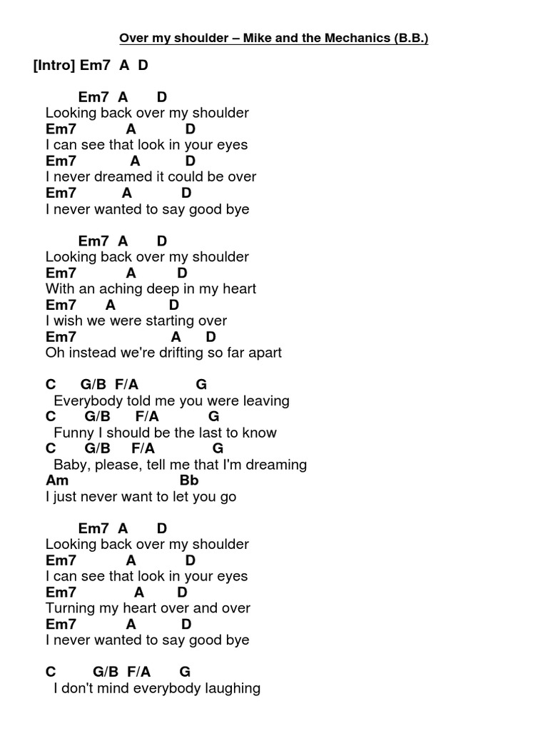 10 Looking Back Over My Shoulder | PDF