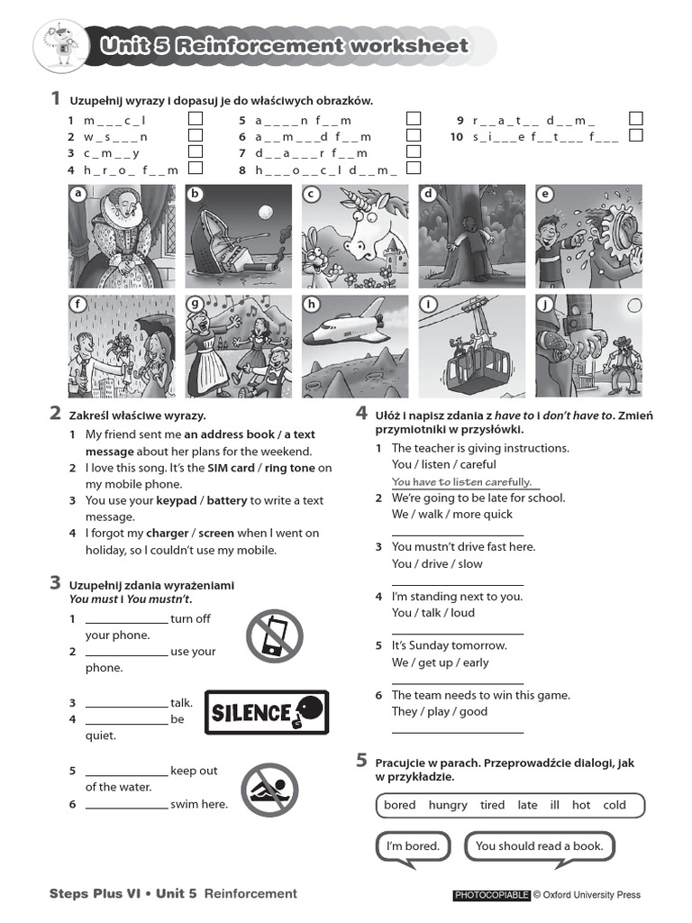 Unit 5 Reinforcement Worksheet: You Have To Listen Carefully | PDF